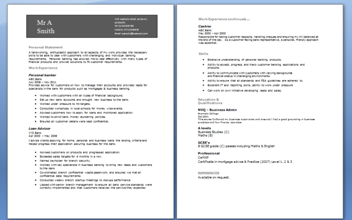 ≡ How to write a proper CV: work experience